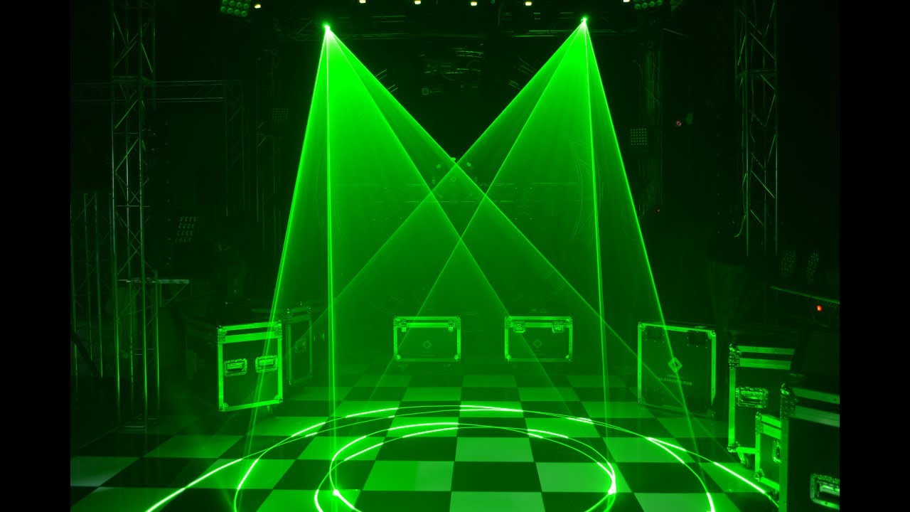 LASER LIGHT LL MSL300G MOVING LASER GRÁFICO ANIMADO VERDE 300mW - YouTube