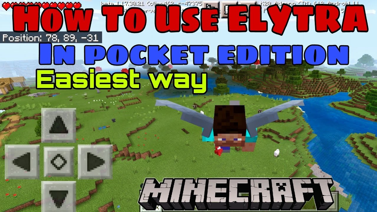 How to use Elytra in minecraft pocket edition || 100% easiest way ...