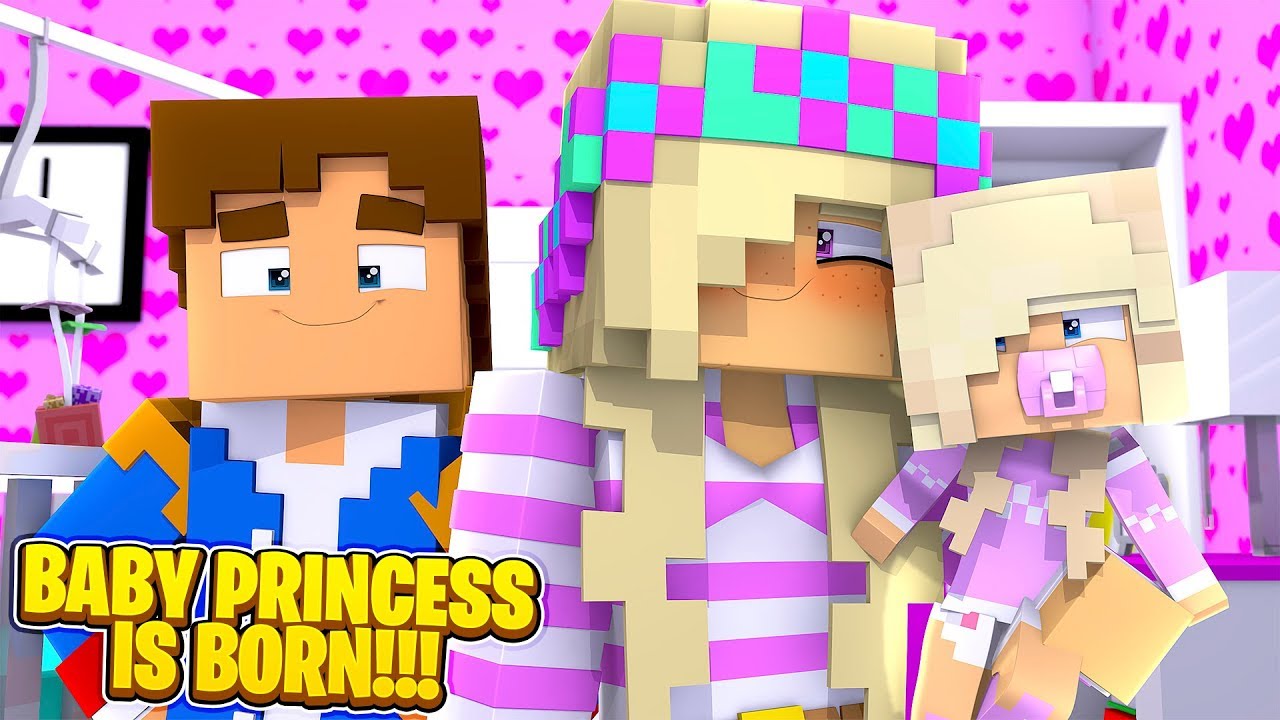 Minecraft LEAH IS A MOM - THE PRINCESS IS BORN!!! - YouTube