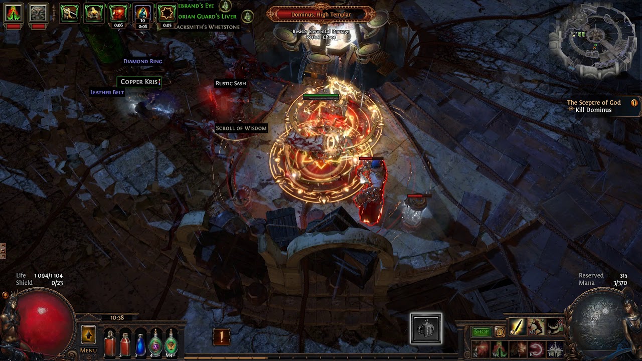 Path Of Exile Metamorph : Dominus, High Templar kill - YouTube