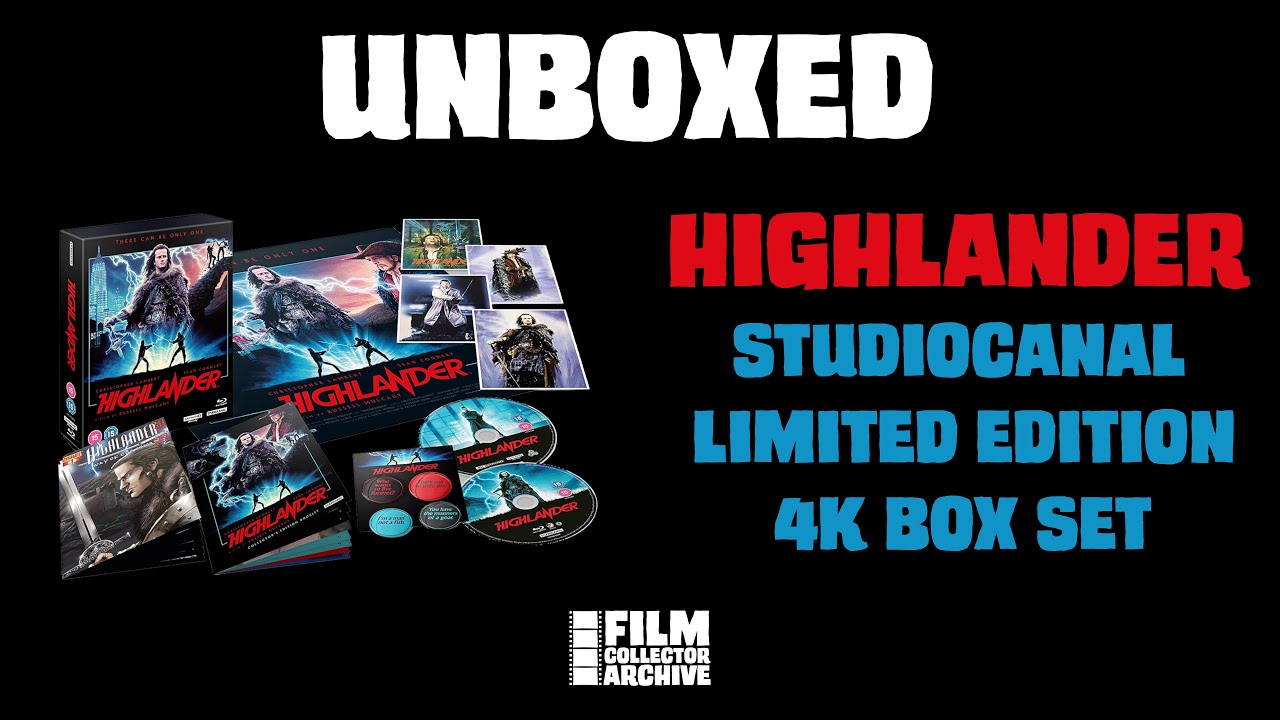 UNBOXED | Highlander | Studiocanal Limited Edition 4K Box Set - YouTube