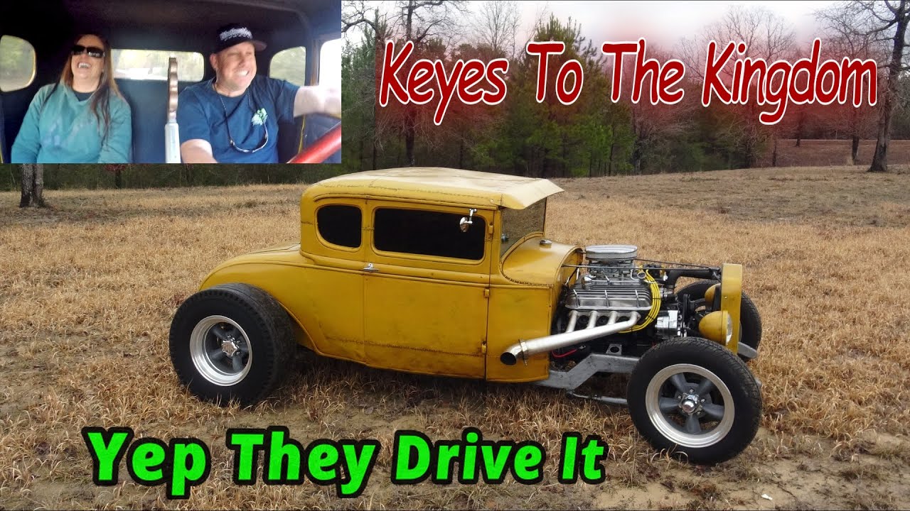 My Buddy Wesley Test Drives The Rat Rod - 1930 Model A Coupe - YouTube