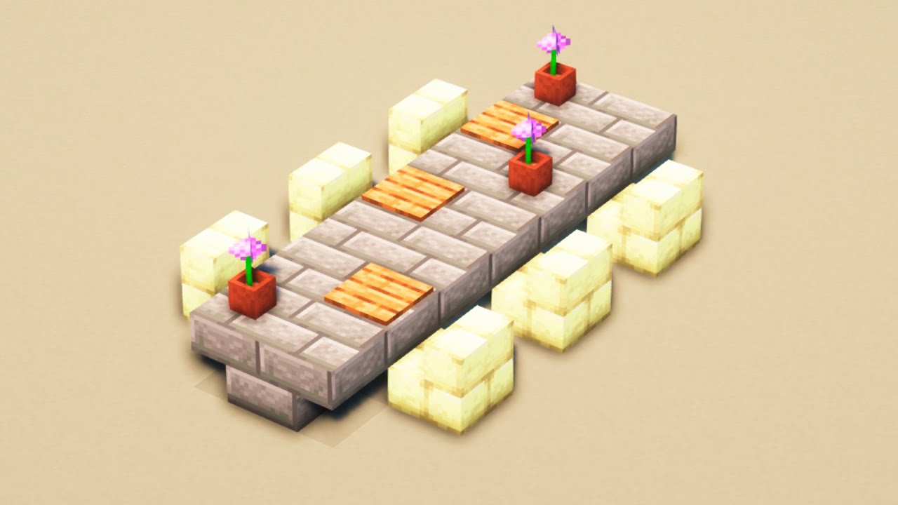 Stone Table for Six in Minecraft - YouTube