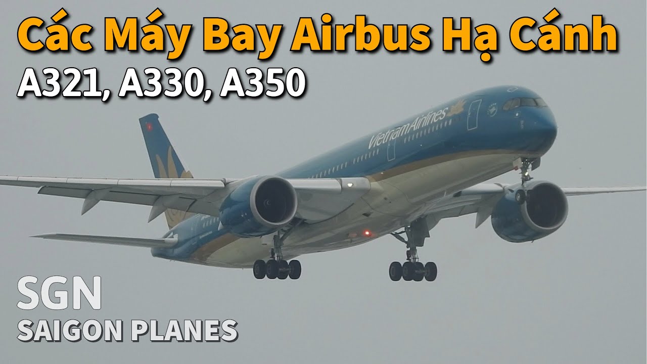 Các dòng máy bay bay Airbus hạ cánh ở sân bay Tân Sơn Nhất | A321, A330 ...