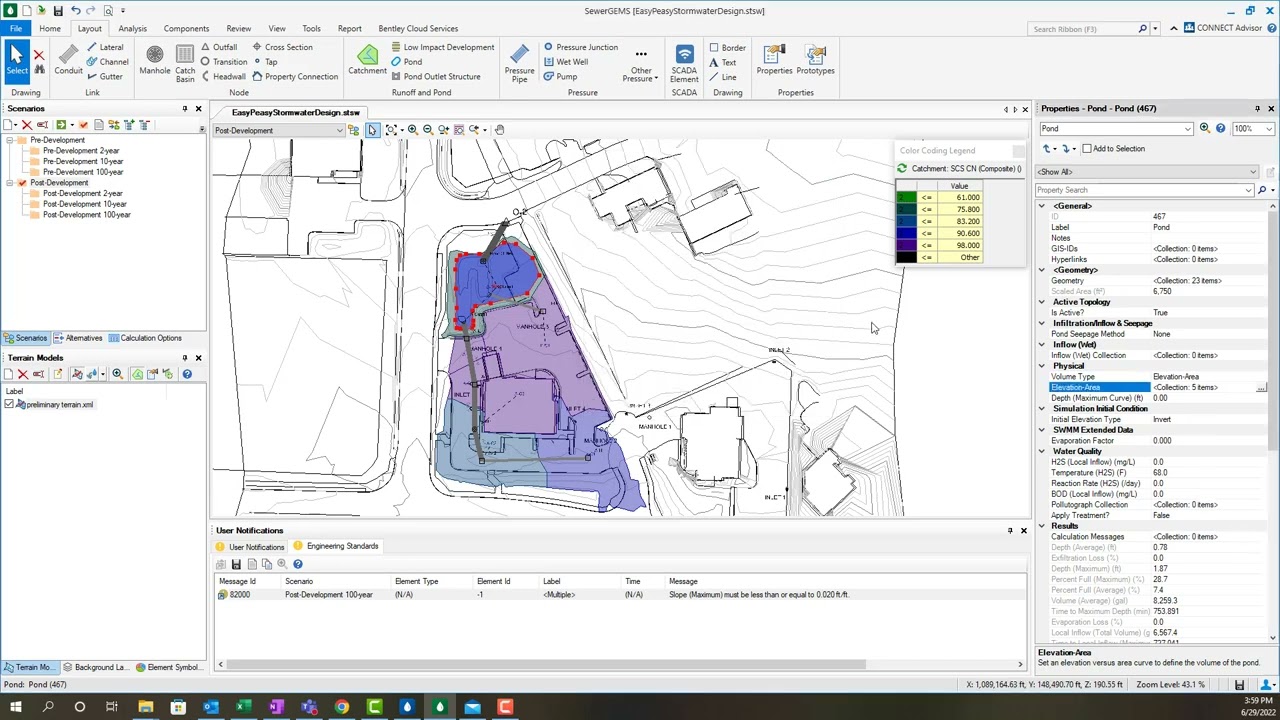 OpenFlows CivilStorm - Part Four - Modeling Ponds - YouTube