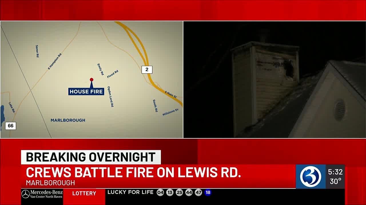 Crews battle fire on Lewis Rd. - YouTube