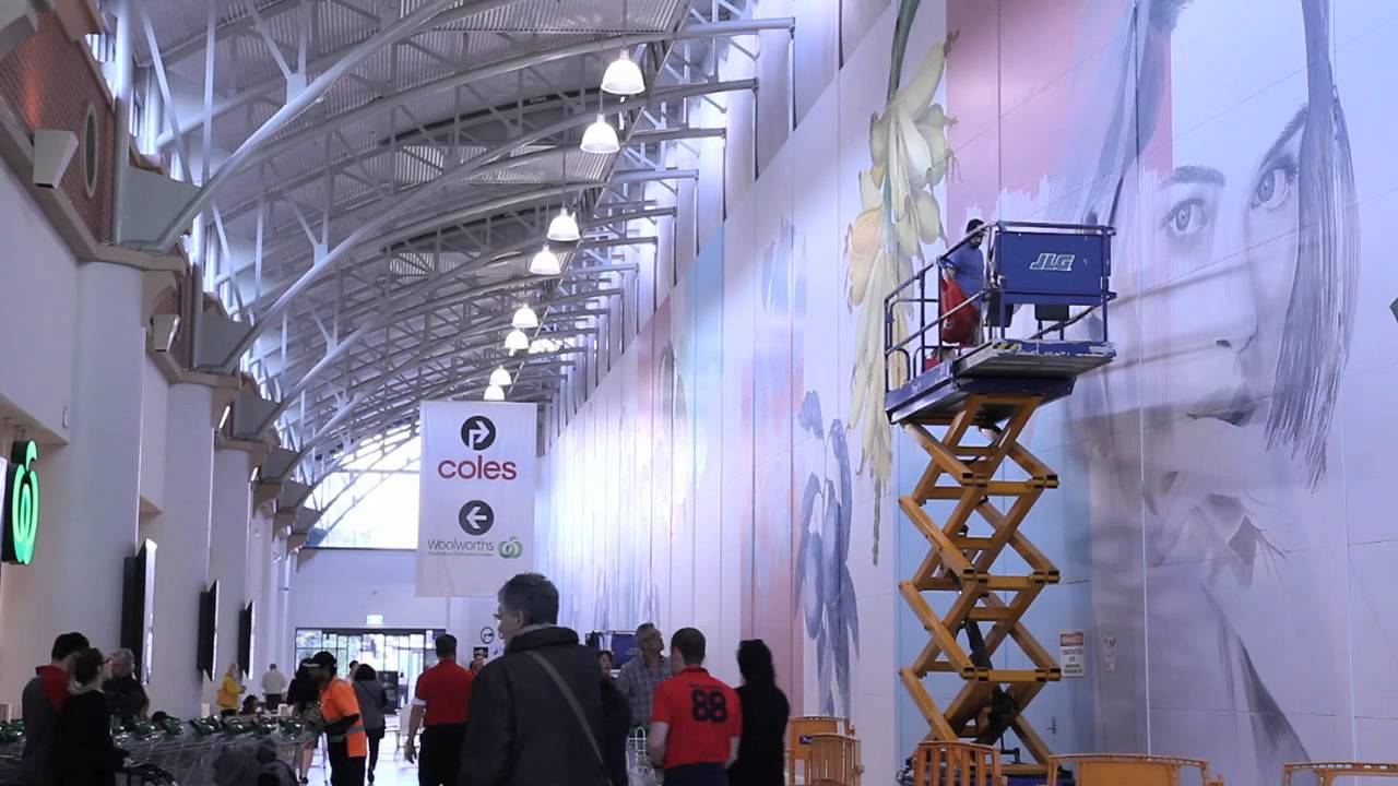 World renowned street artist Rone worked his magic across a 90m mural ...