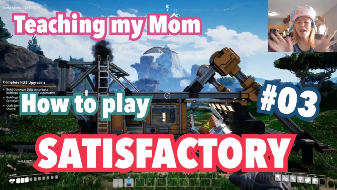 Teaching my Mom How to play Satisfactory #03/Making automatic Iron rod ...