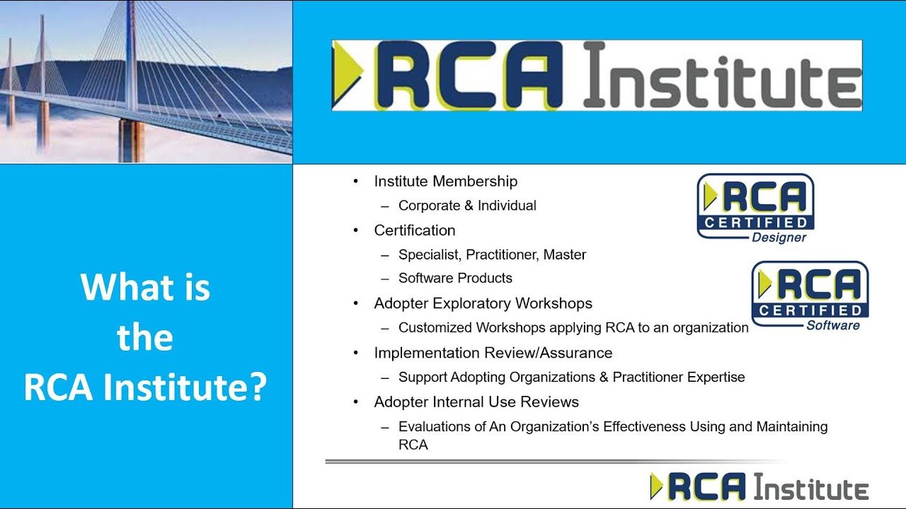 RCA Intro 1.B: What is the RCA Institute? - YouTube