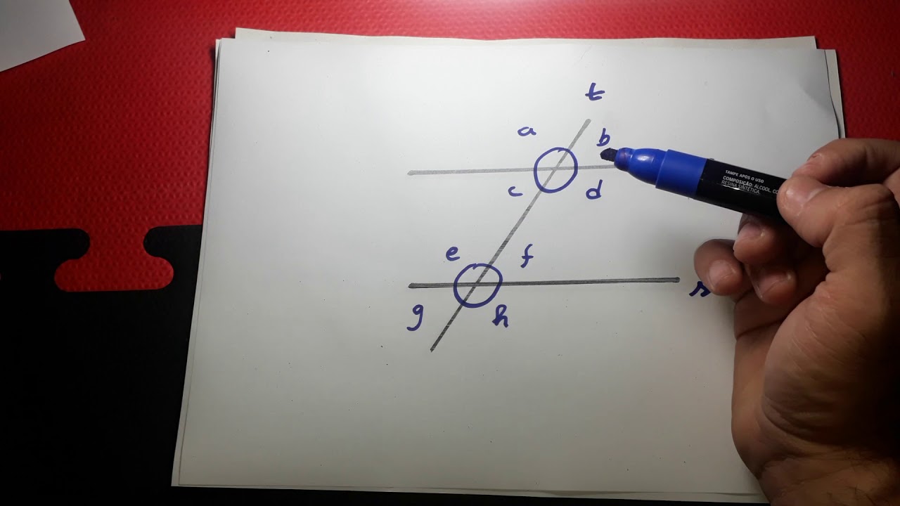 Geometria 1 - Ângulos 2 - Alternos, Correspondente e Colaterais - YouTube