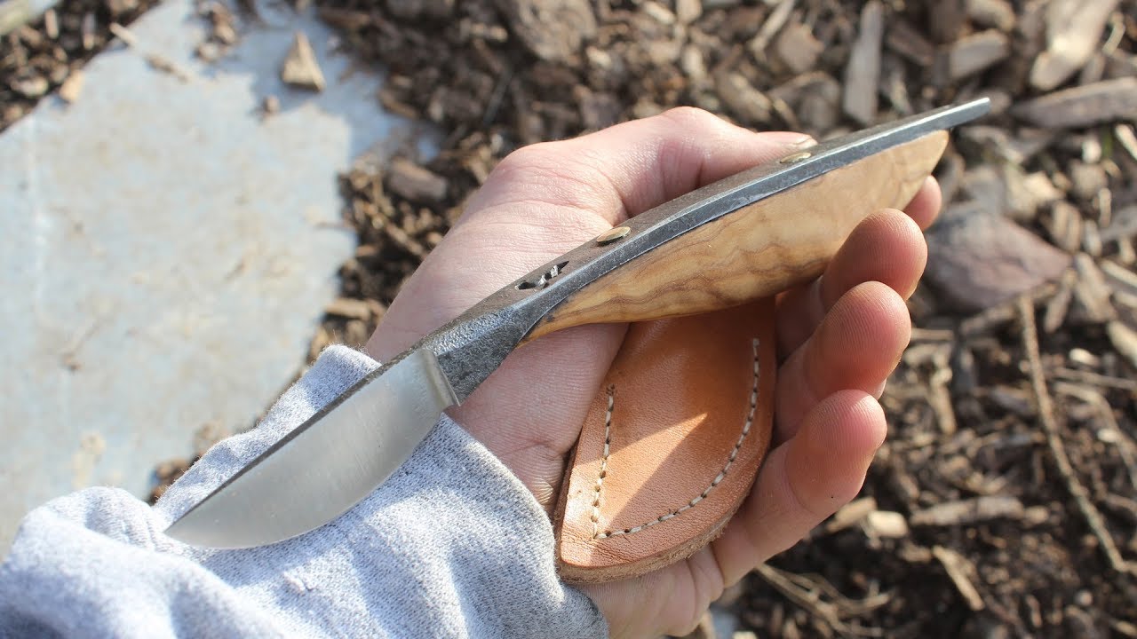Knifemaking ~ Wood carving knife from an old file - YouTube
