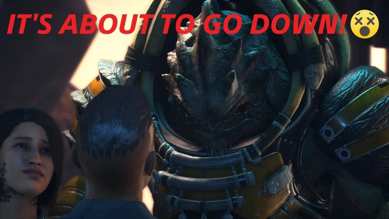 Mass Effect Andromeda Bar Fight - YouTube