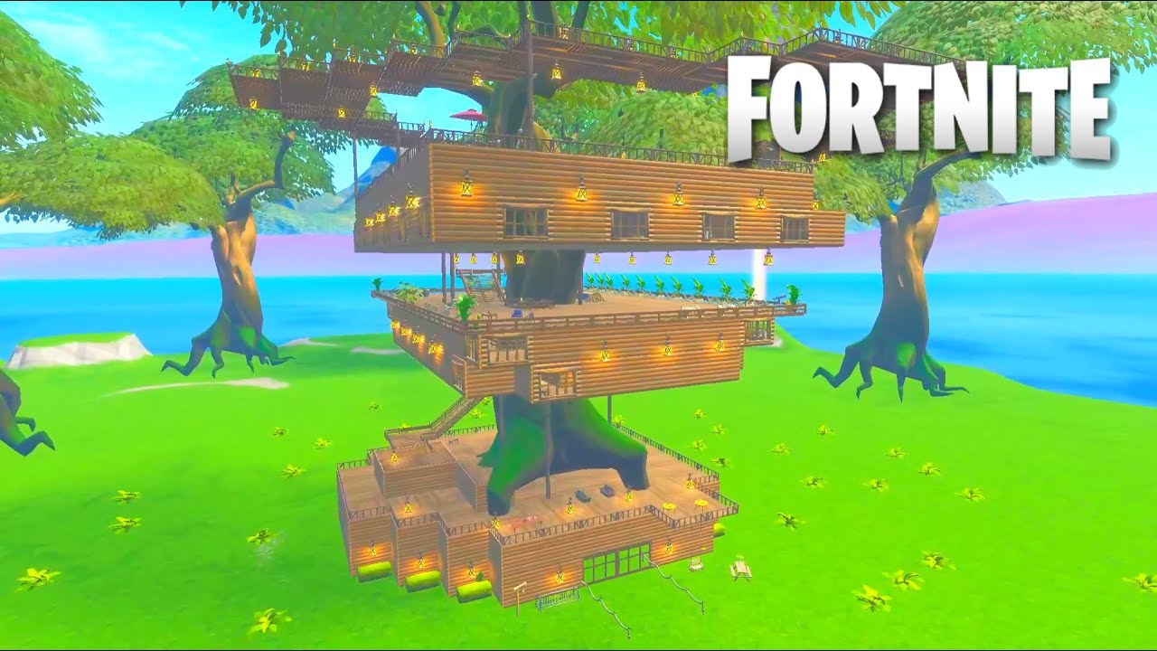 Jumanji TreeHouse - Fortnite Creative Build (Time Lapse) - YouTube