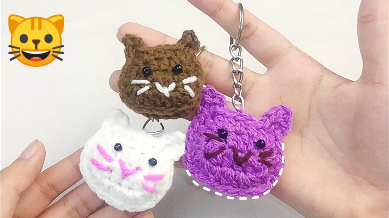 quick & easy Crochet Cat | crochet keychain 😺 - YouTube