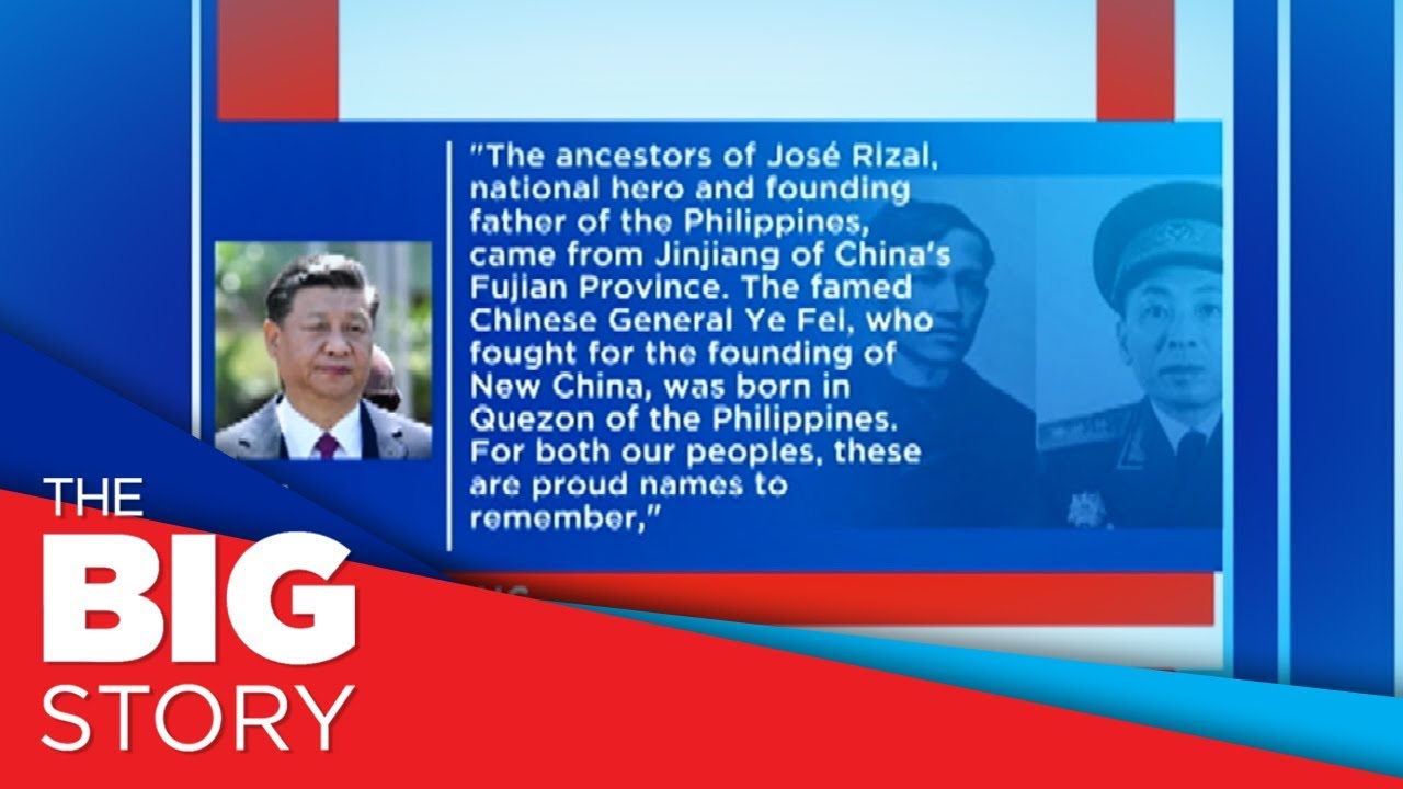 Chinese Pres. Xi Jinping notes Chinese ancestry of Jose Rizal - YouTube