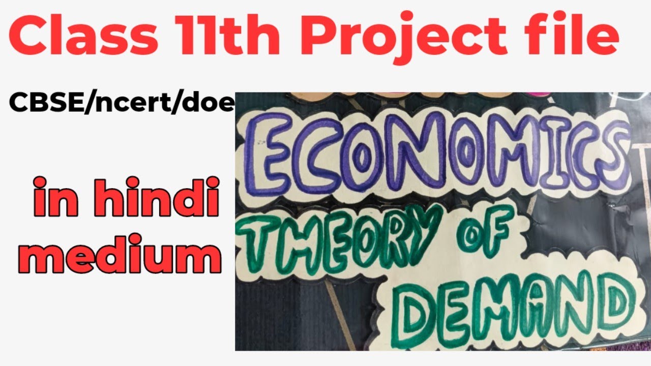 class 11 economics project file on demand in hindi/ economics project ...