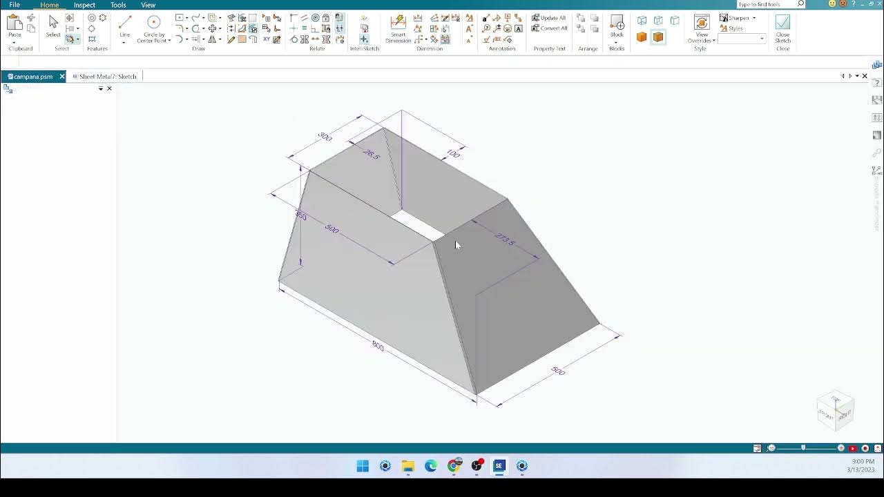 Chapa Solid Edge Transiciones - YouTube