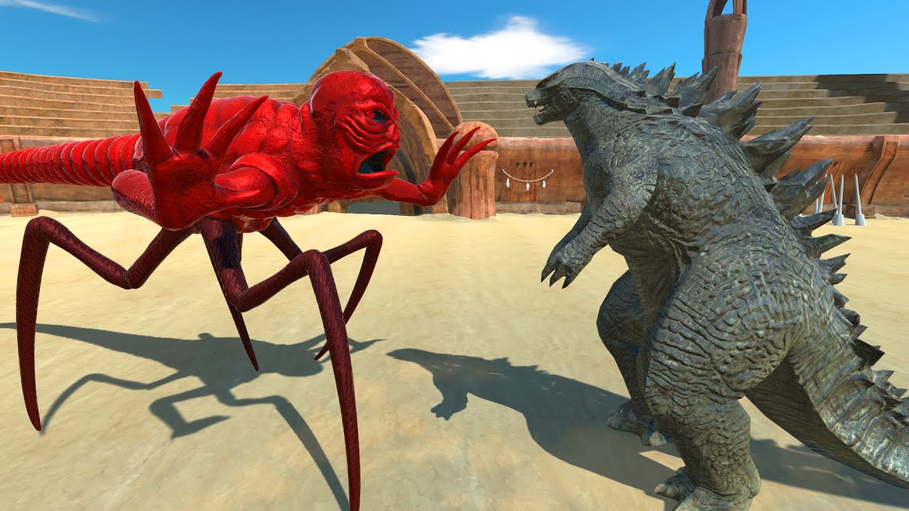 Titanus Red VS Godzilla 2014 At Arena - Animal Revolt Battle Simulator ...