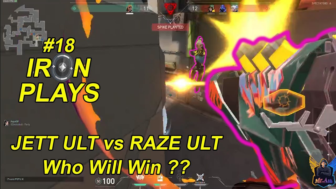 Jett ult vs Raze Ult....Who will win ? | Must Watch | Valorant Clips ...