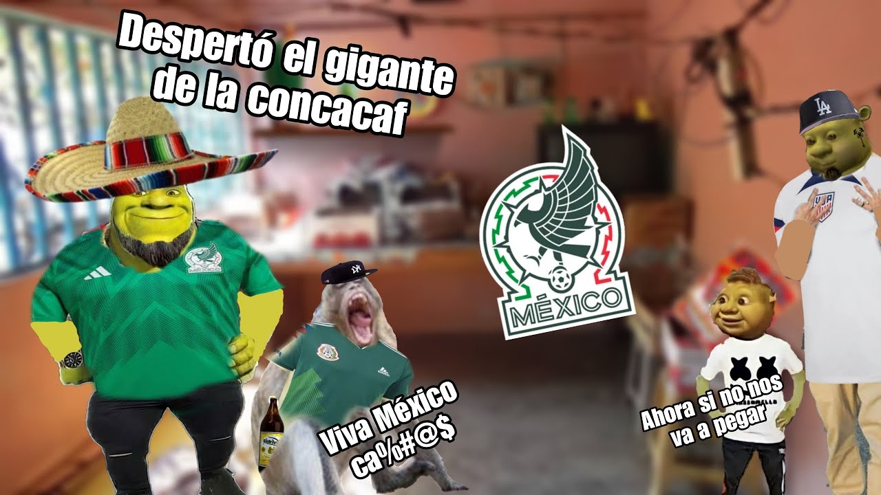 Shrek buchon FESTEJA que mexico le gano a Estados Unidos - YouTube