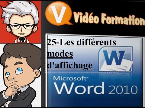 25-Les différents modes d'affichage, Formation Word 2010 - YouTube