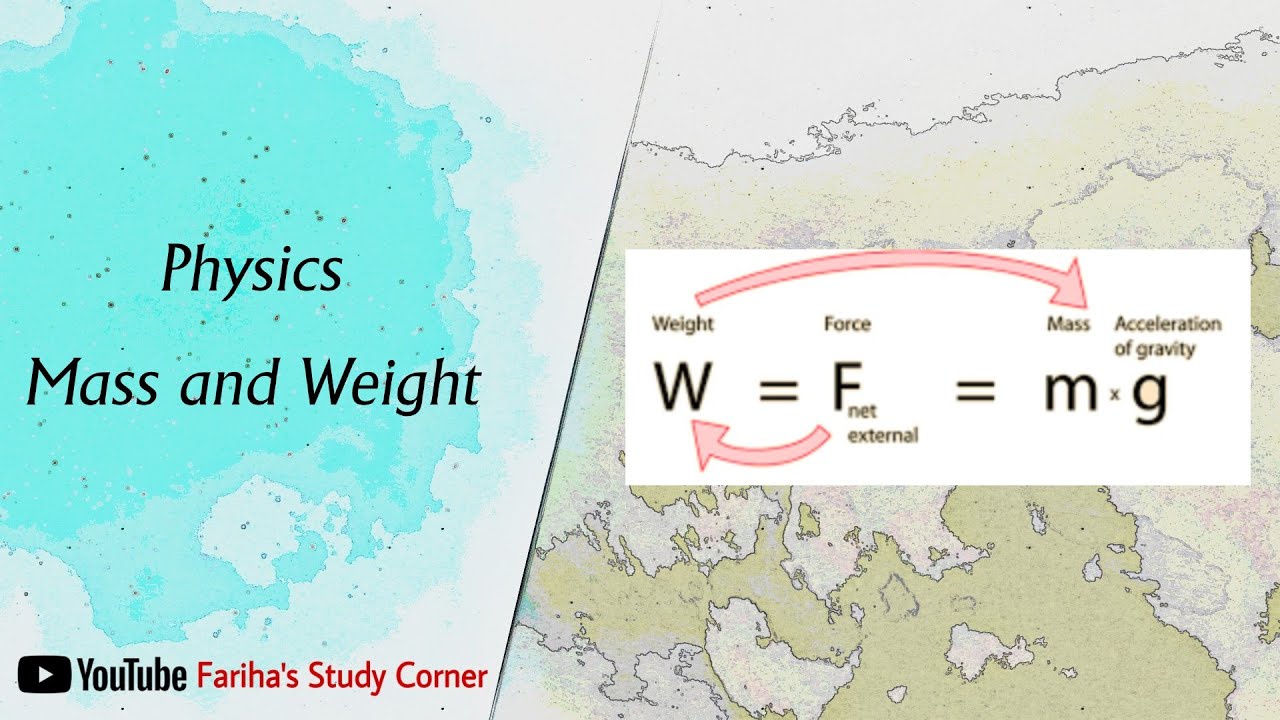 Comparison b/w Mass and Weight Physics Class 9th U#3 - YouTube
