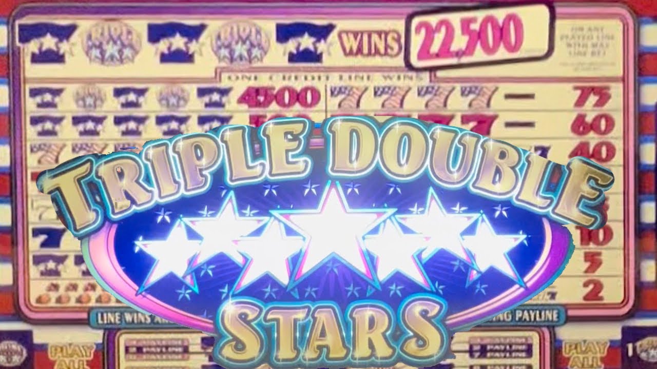 $9 & $18 Spins Triple Double Stars Old School Classic Reel Slot - YouTube