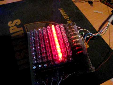 8x8 Homemade LED Matrix interfaced w/ Arduino - YouTube