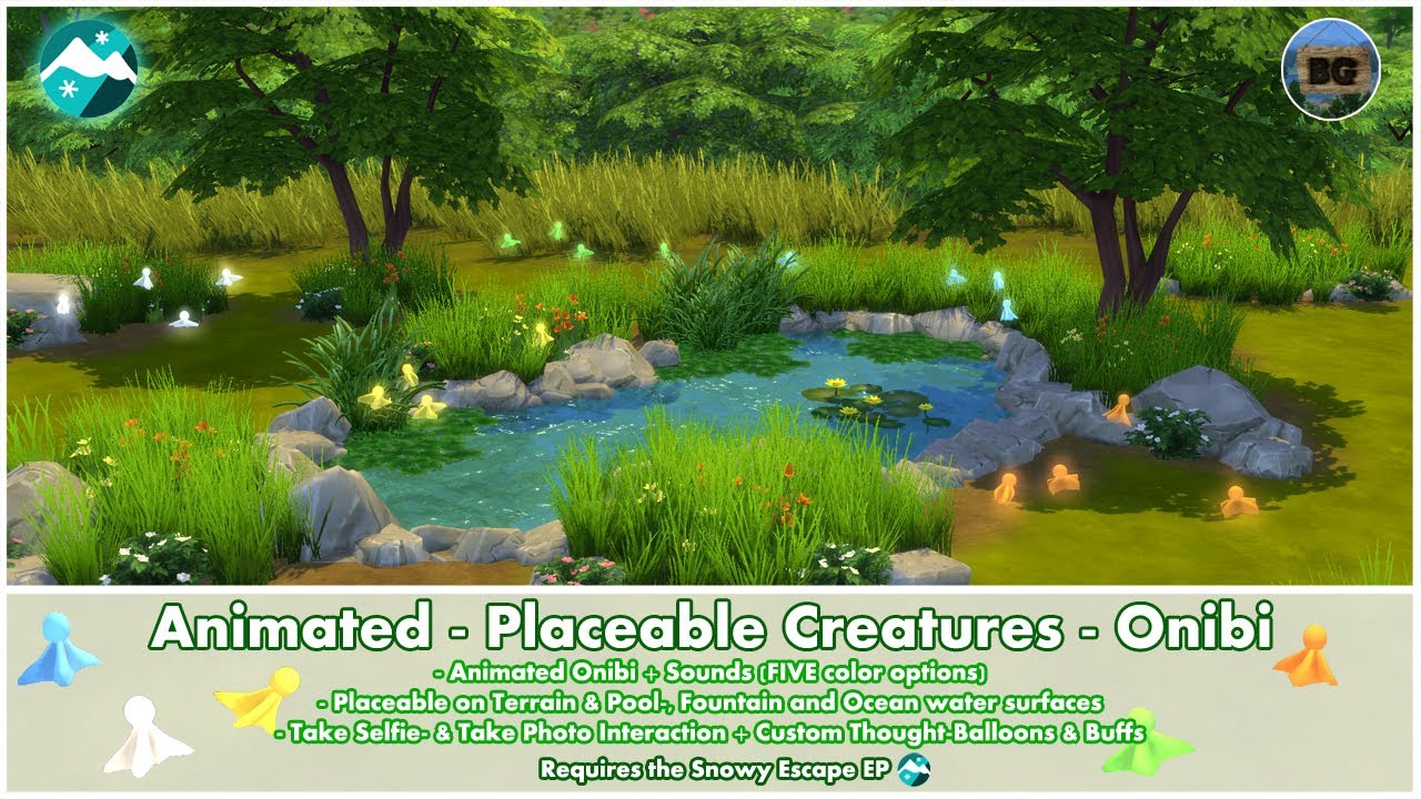 Bakies The Sims 4 Custom Content: Animated - Placeable Creatures ...