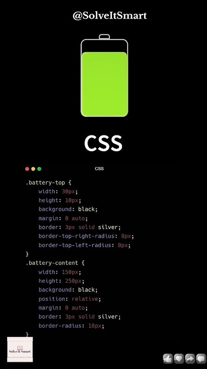 🔥 HTML,CSS - Battery Charging || Solve It Smart - YouTube