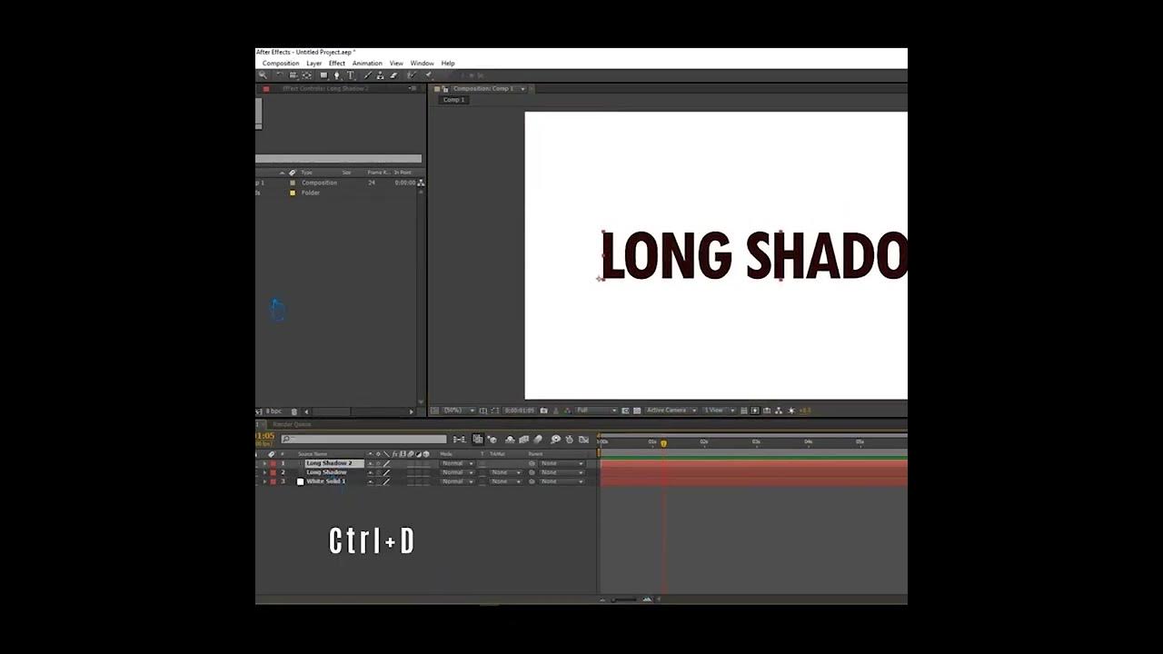 How to Make Long Shadow After Effects #shorts - YouTube