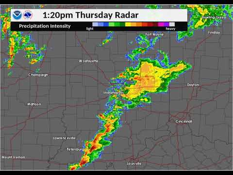 KIND Radar Loop of Severe Storms on March 14, 2019 - YouTube