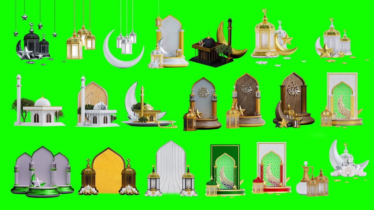 Islamic Green Screen Animation | Islamic Graphics lower third #viral # ...