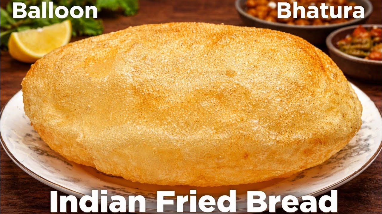 Indian Fried Bread | Tips For Perfect Bhatura | Unique Balloon Bread ...