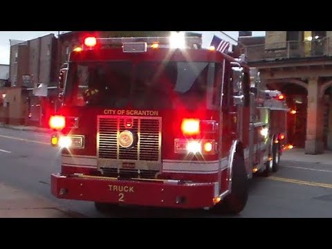 Fire Trucks Responding Compilation - Scranton Fire Department ...
