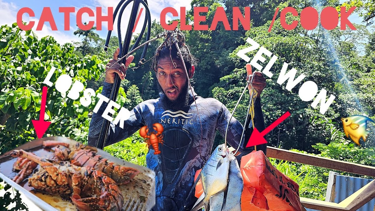One Day Adventure | Spearfishing Lobster | Catch Clean and Cook ...