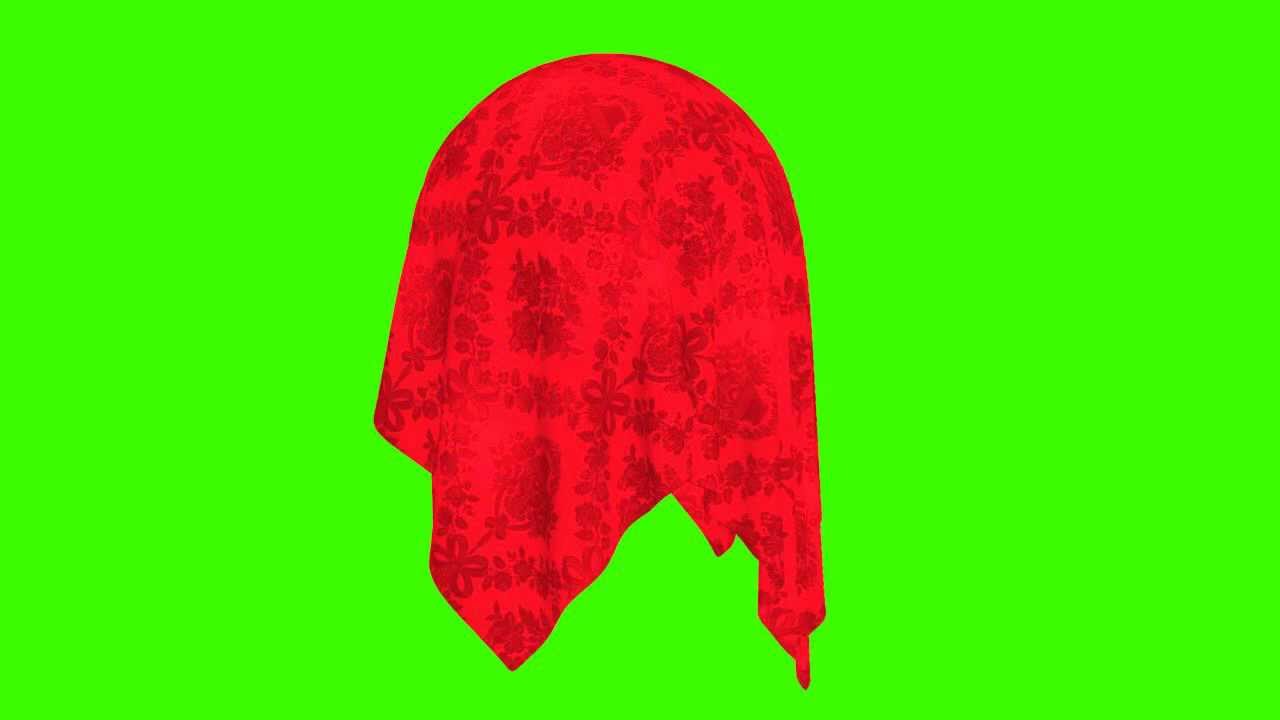 red cloth animation in green screen free stock footage - YouTube