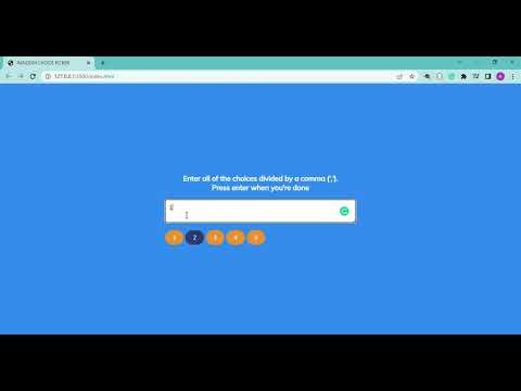 RANDOM CHOICE PICKER || HTML || CSS || JavaScript || Project