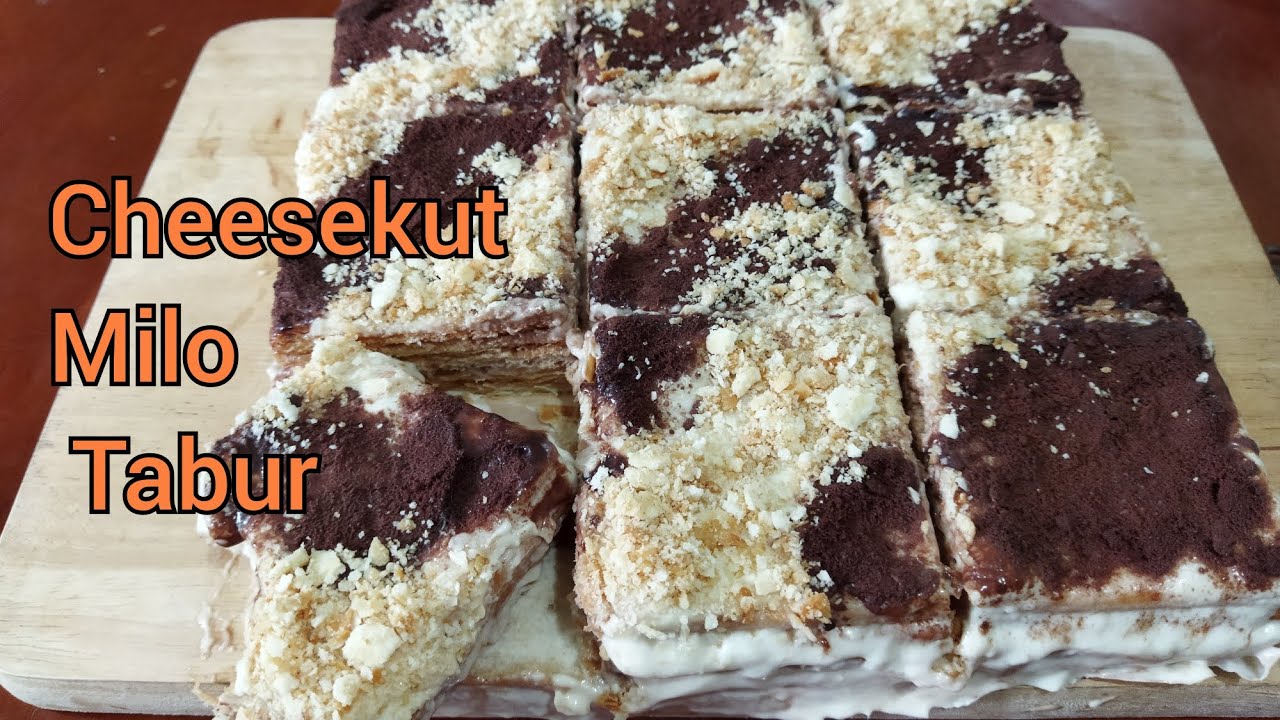 CHEESEKUT MILO TABUR || DEESERT || MUDAH TANPA OVEN - YouTube