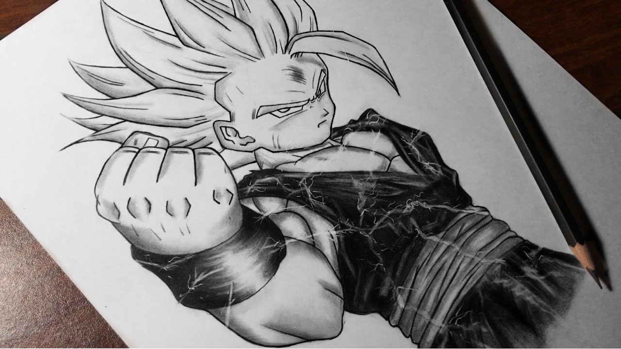 Dibujando a Gohan ssj2 Realista - Dibujo de Gohan ssj - YouTube