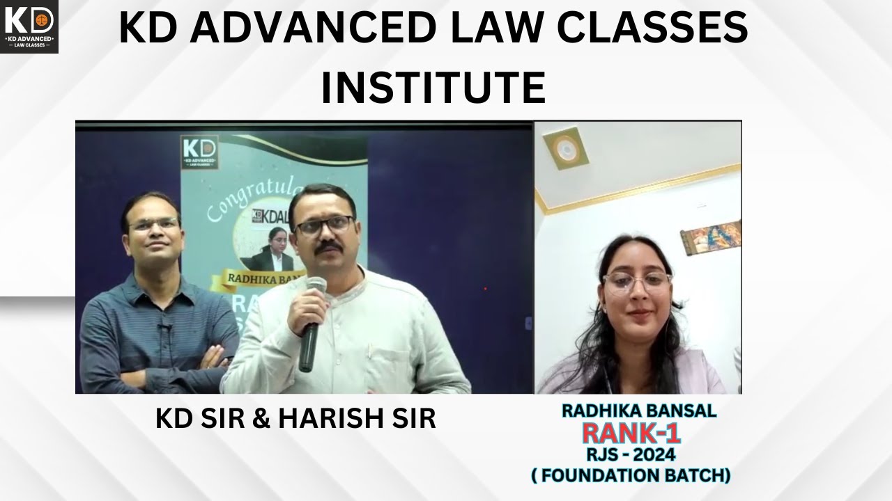 Success story of RJS RADHIKA BANSAL (Rank- 1)| RJS |Strategy For ...