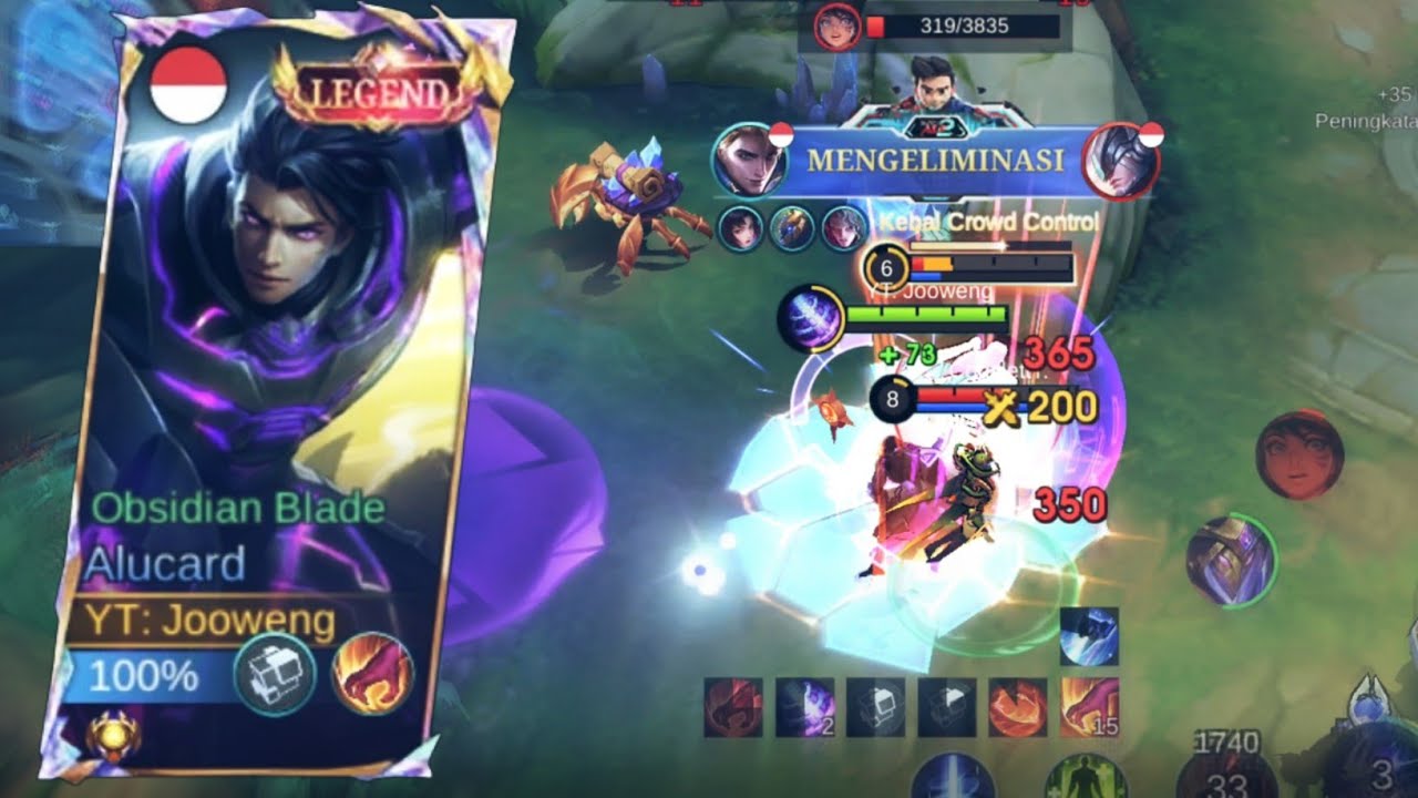GAMEPLAY ALUCARD LEGEND (OBSIDIAN BLADE) HD - MLBB - YouTube