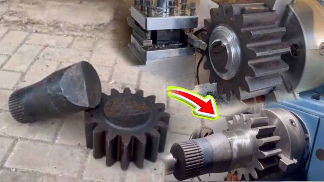 A Broken willdozer Gear Gerari Repairing Process With Intelligence ...