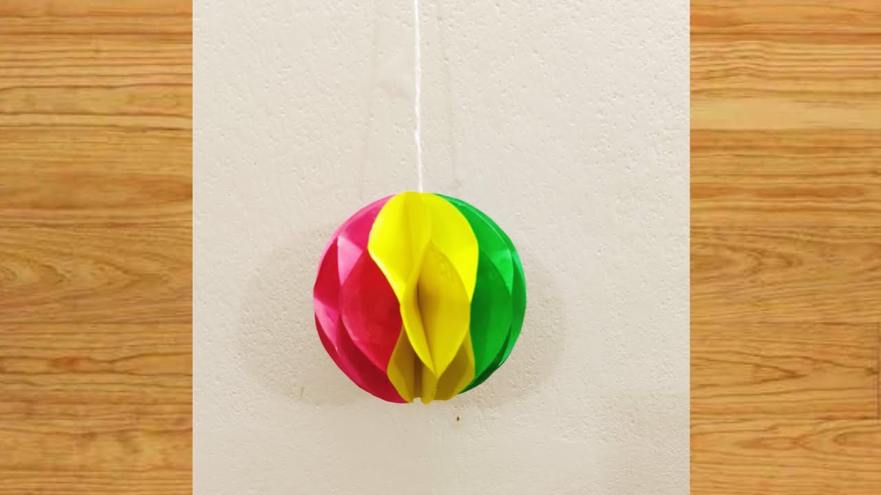 How to make paper Honeycomb || Colourful Honeycomb || Paper craft ...