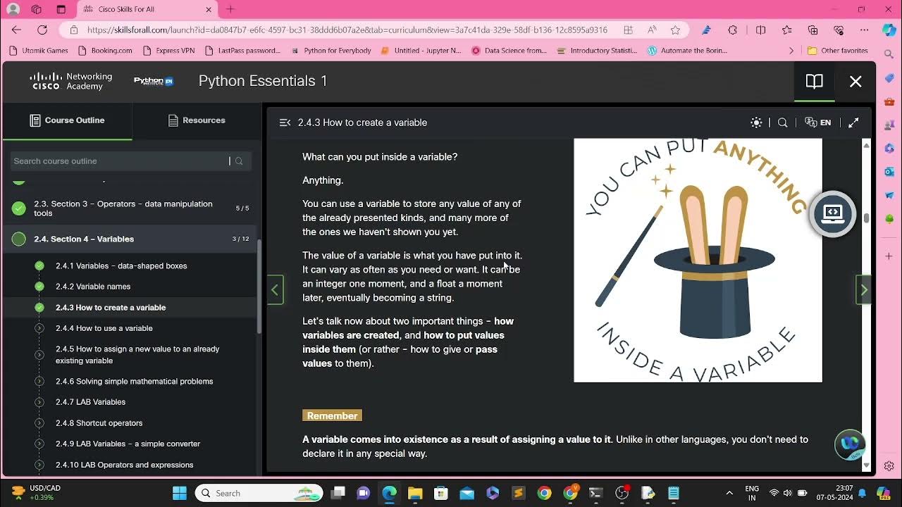 Cisco Python Course (Module 2): 2.4. Section 4 – Variables - YouTube