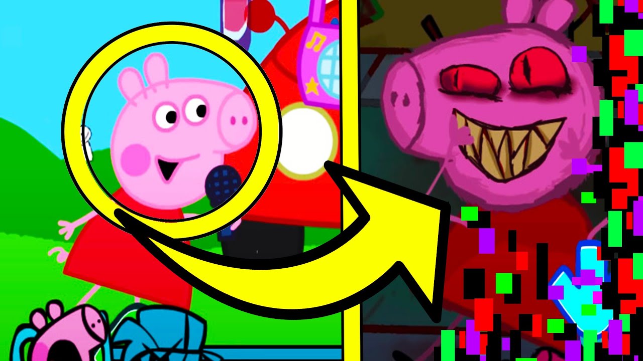 References In FNF VS PEPPA.EXE | New Peppa Pig Mod - YouTube