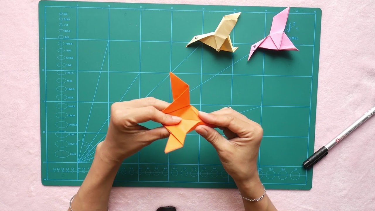 How to fold a paper duck (Origami flying duck) - YouTube