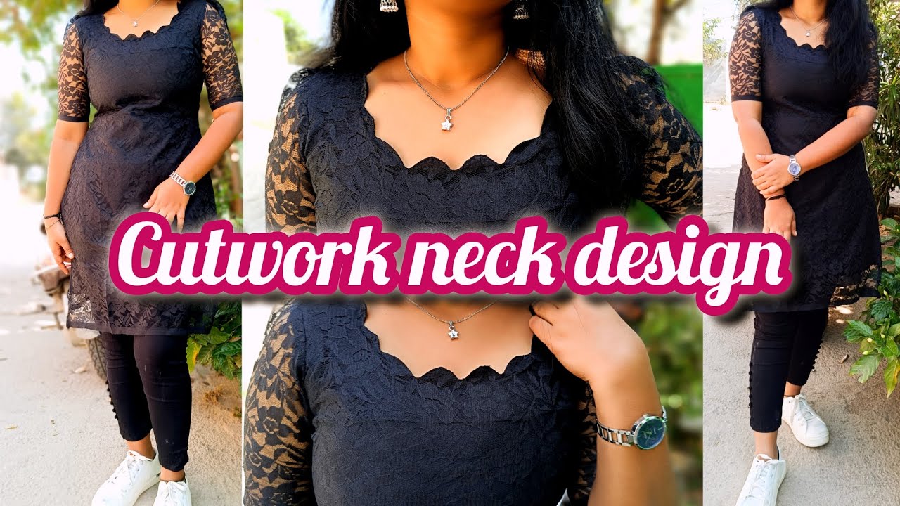 round cutwork neck design | neck design cutting stitching | kurti neck ...