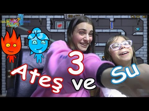 ATEŞ VE SU 3 Oyun Gittikçe Daha Eğlenceli Oluyor - Eğlenceli Oyun Videosu - Funny Games