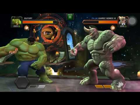 Hulk vs Rhino - 1 Star vs 2 Star - 220 vs 226 - 3 vs 3 -  Marvel Contest of Champions